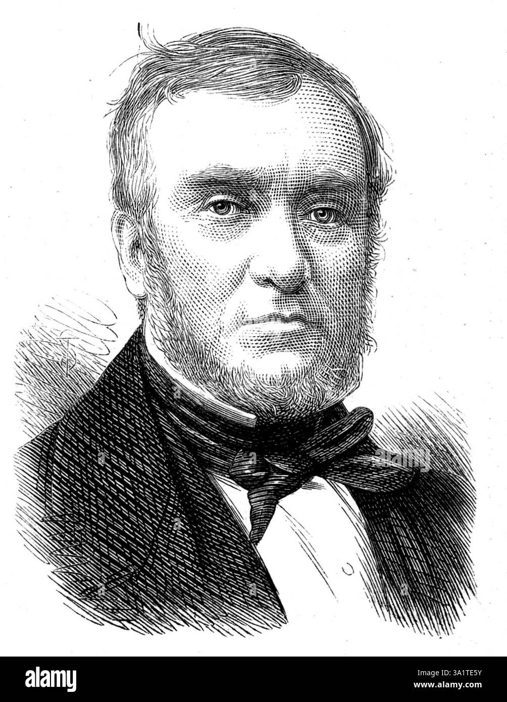 The late Mr T. Baring, M.P., 1873. Engraving from the photograph by Mr ...