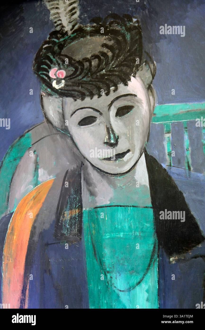 'Portrait of the Artist's Wife', 1913. Detail. Matisse painted this ...