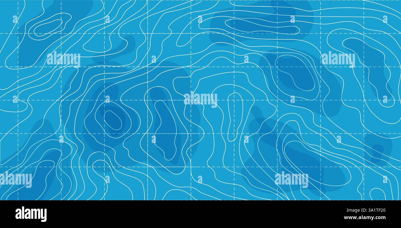 Topographic map lines retro geometric abstract relief tot view template ...