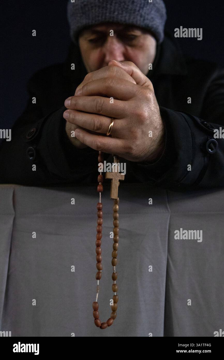 Vatican City, Vatican, 9 March, 205 Faithful pray during a rosary ...