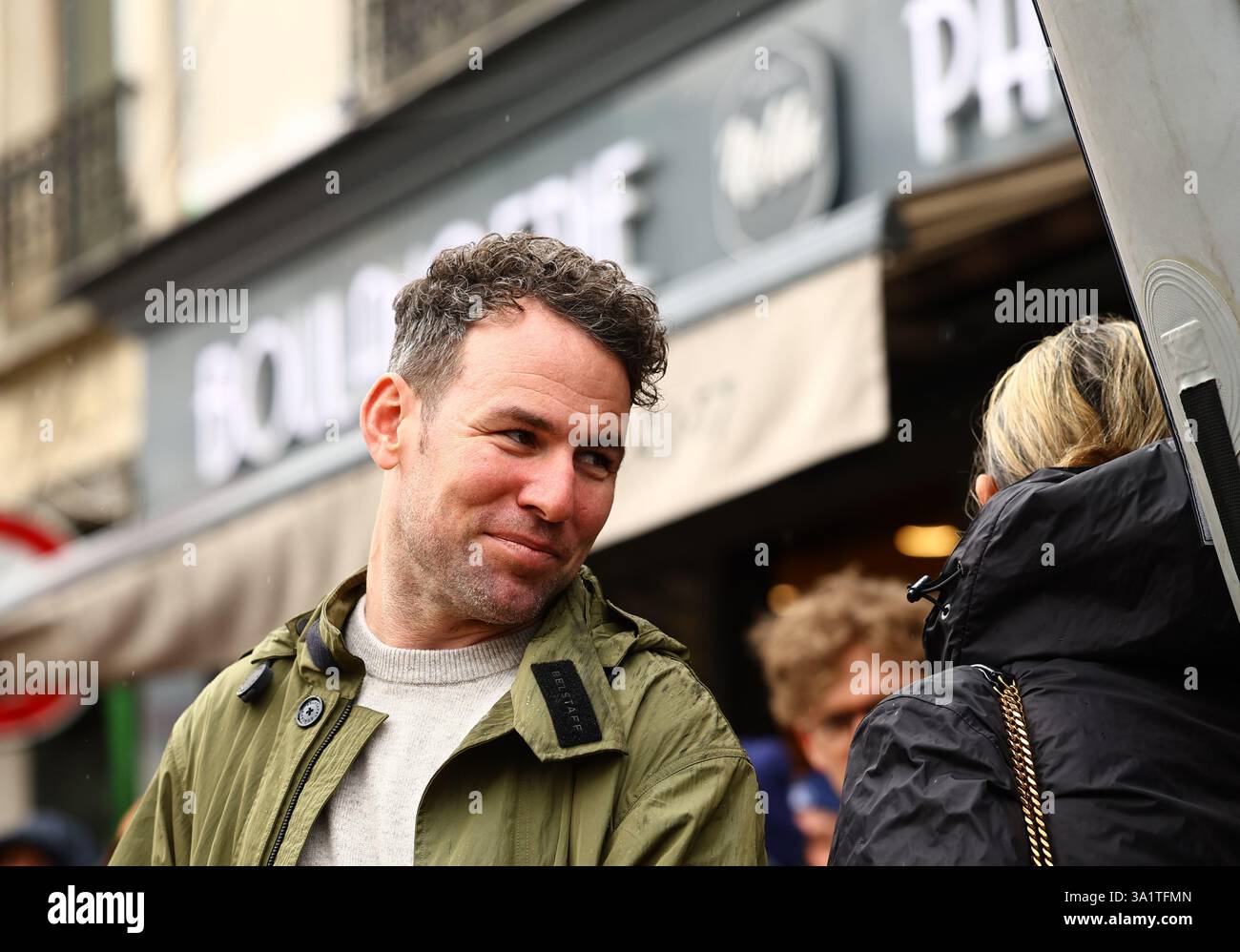 Former cyclist, British Mark Cavendish pictured at the start of stage ...