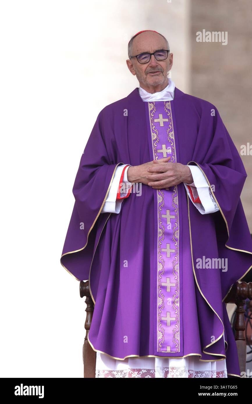 Vatican City, Vatican, 9 March 2025. Cardinal Michael Czerny leads a ...