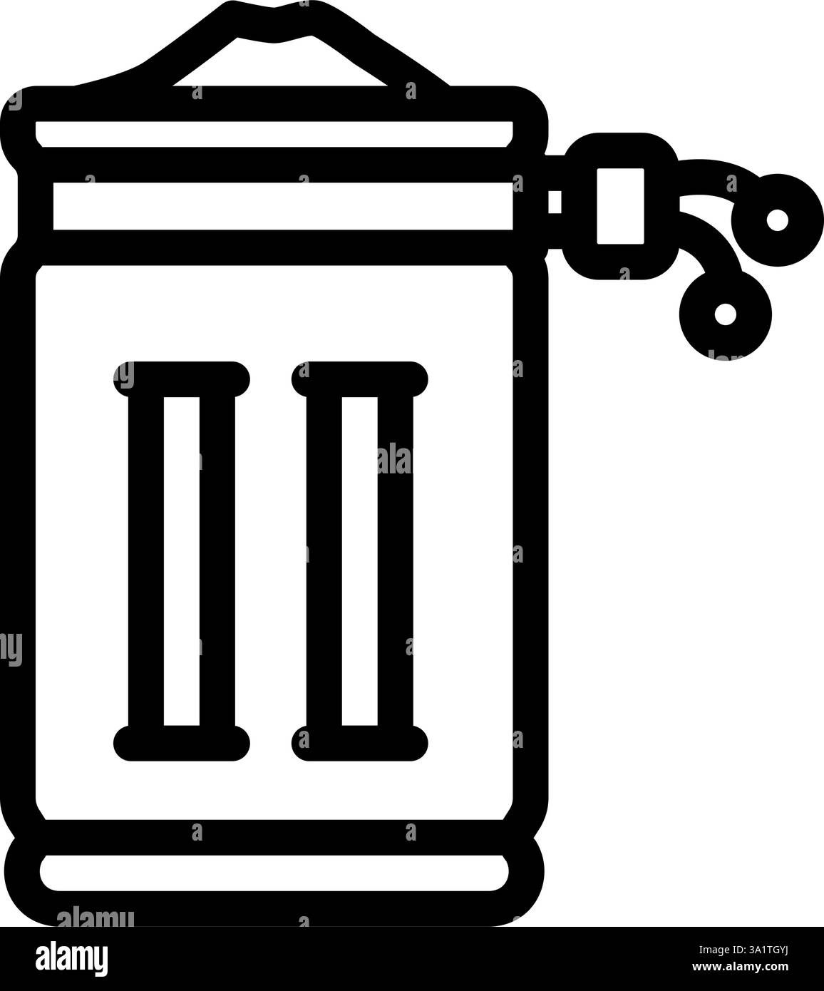 chalk bag rock climbing line icon vector illustration Stock Vector ...