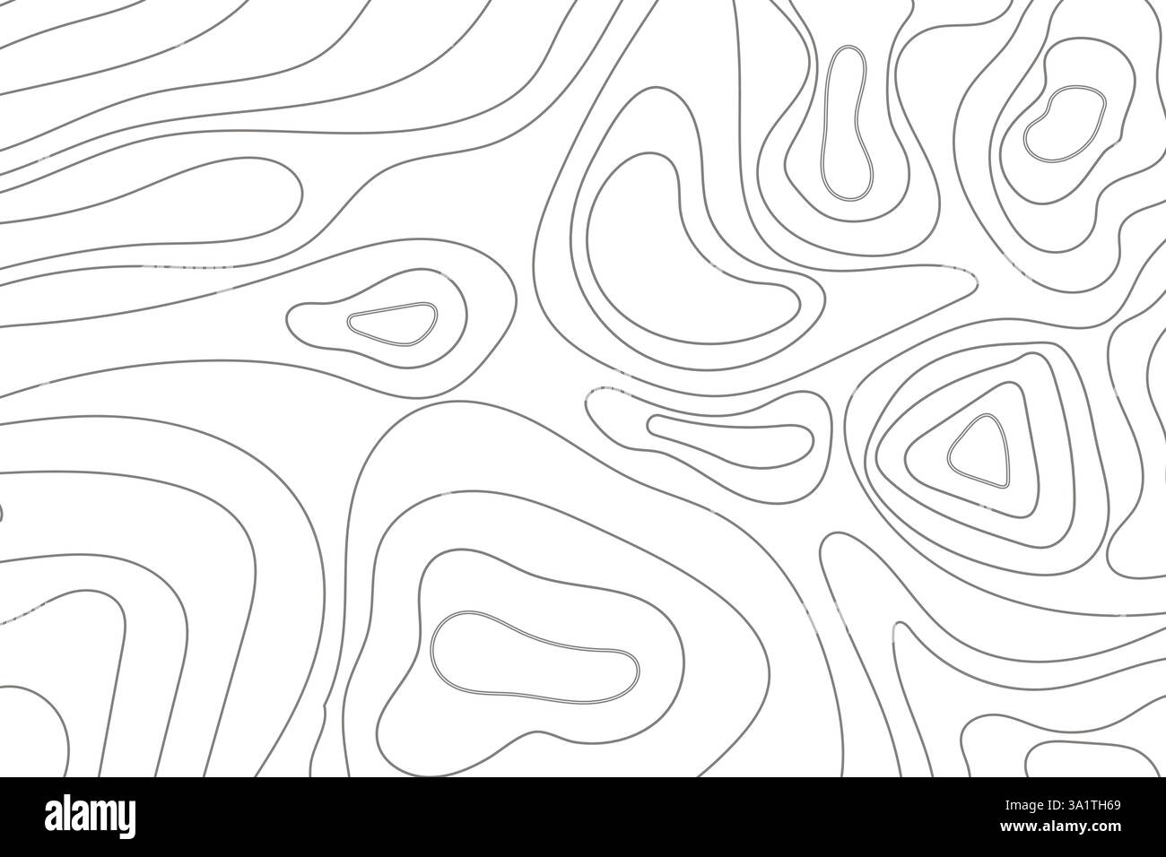 Topographic map lines retro geometric abstract relief tot view template. Land or water texture ...
