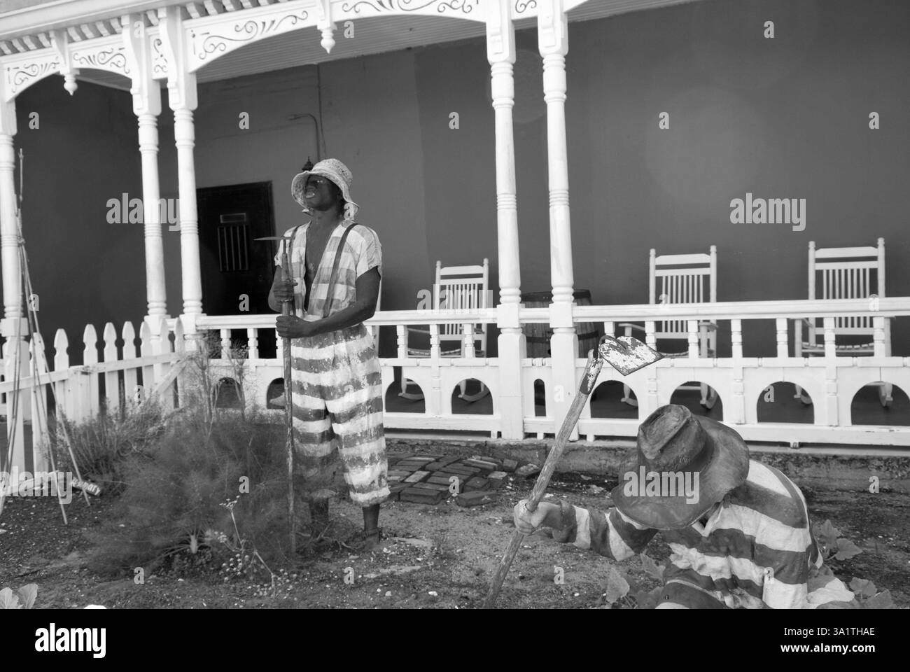 Chain Gang Display at The Old Jail, a historic site in St. Augustine ...