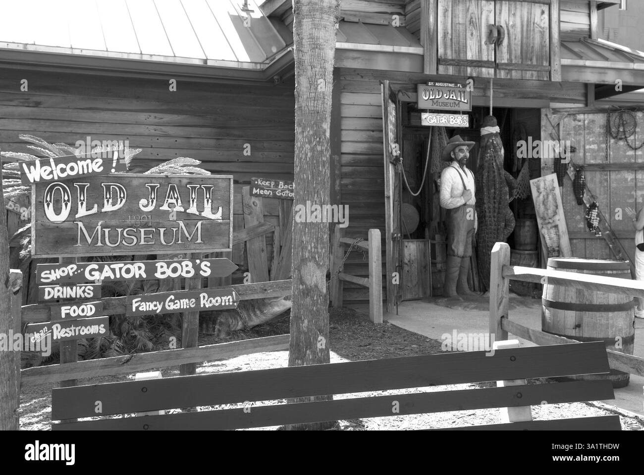 The historic Old Jail Museum in St. Augustine, Florida, USA, a well ...