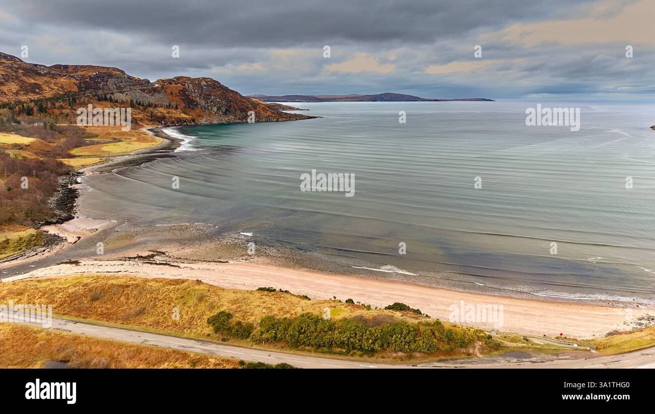 Gruinard Bay Ross and Cromarty Scotland the colourful sea sand beach ...