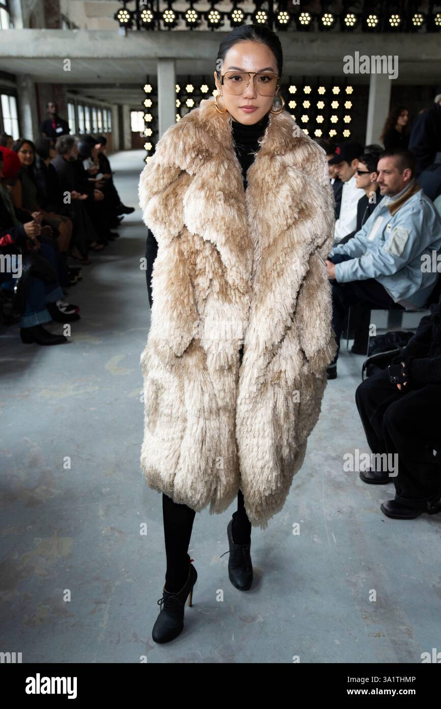 Yoyo Cao attends the Sacai Fall/Winter 2025-2026 Womenswear collection ...