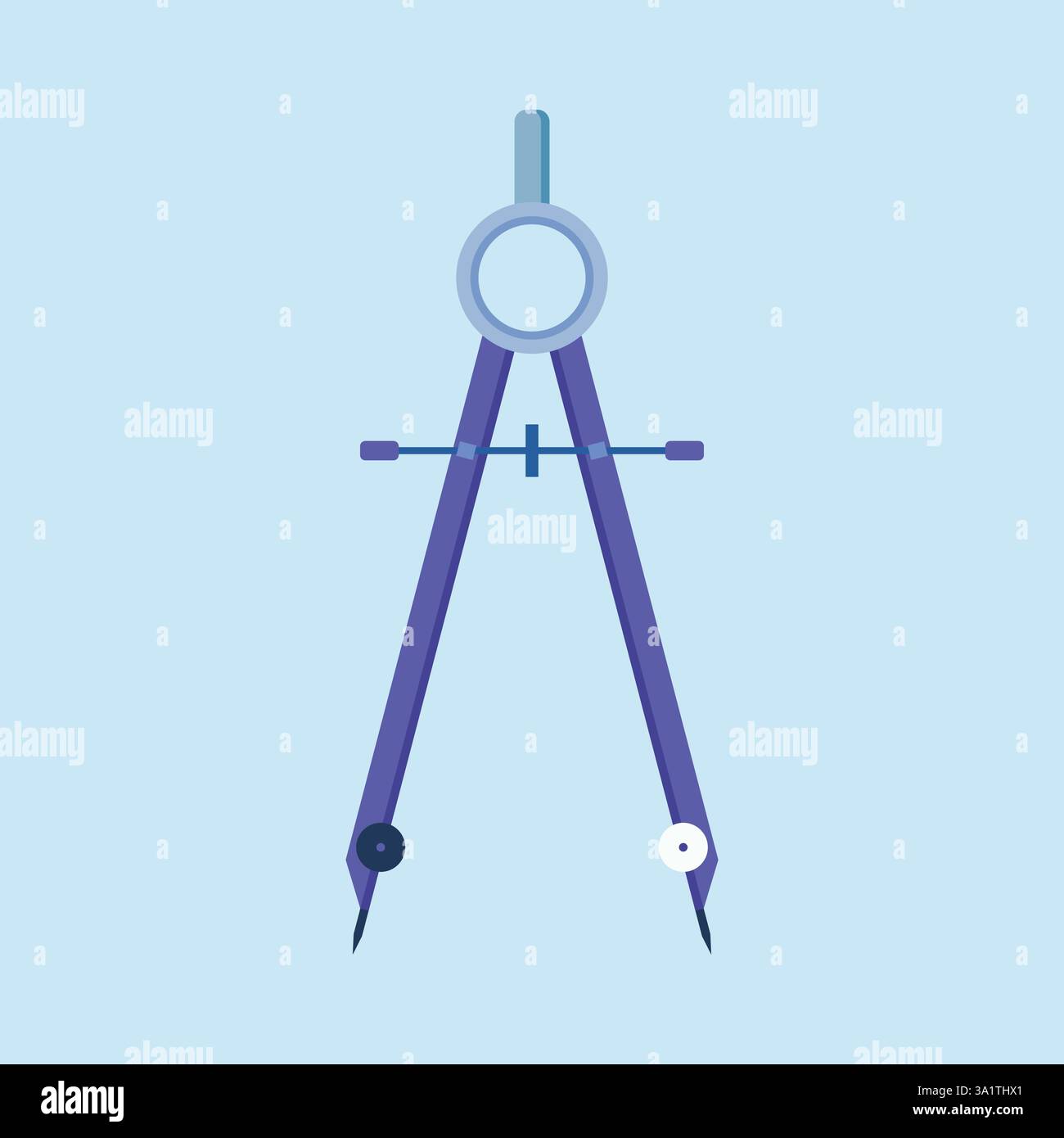 geometry compass flat design illustration. Dividers vector icon Stock ...