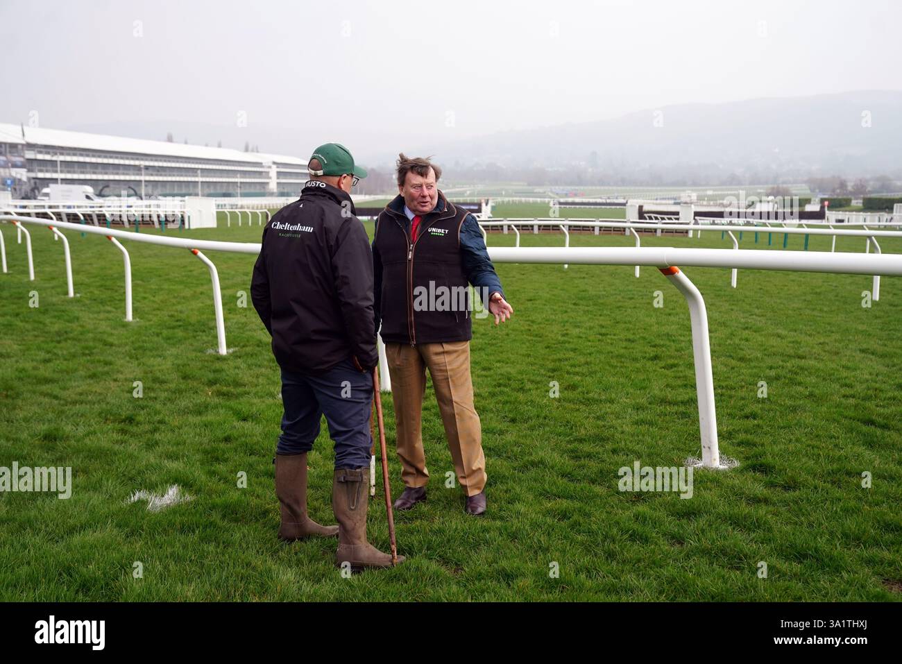 Nicky Henderson with Clerk of the course, Jon Pullin, at Cheltenham ...