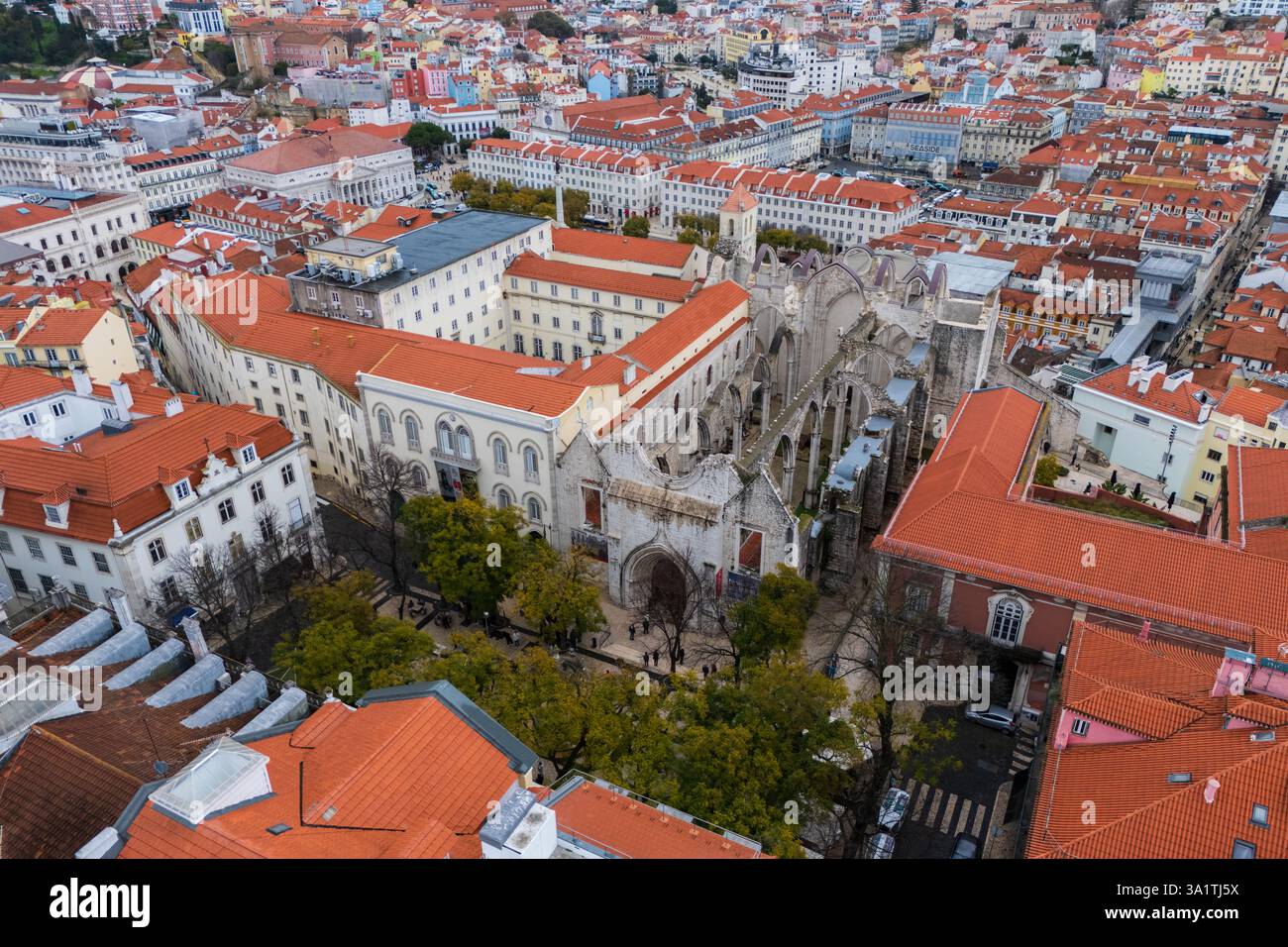 Aerial view of Carmo Archaeological Museum / The Convent of Our Lady of ...