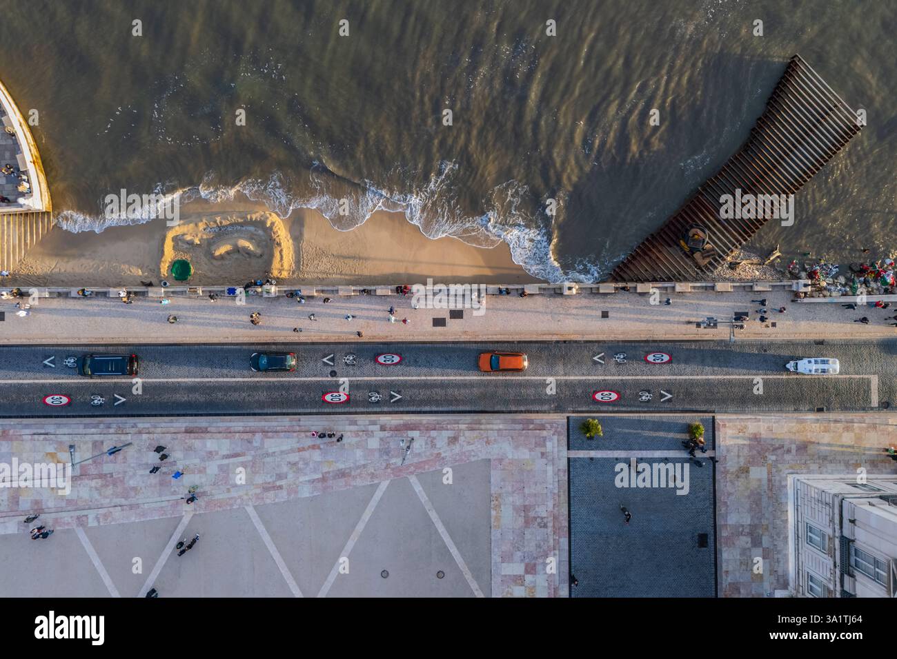 Aerial sunset coastal road in hi-res stock photography and images - Alamy