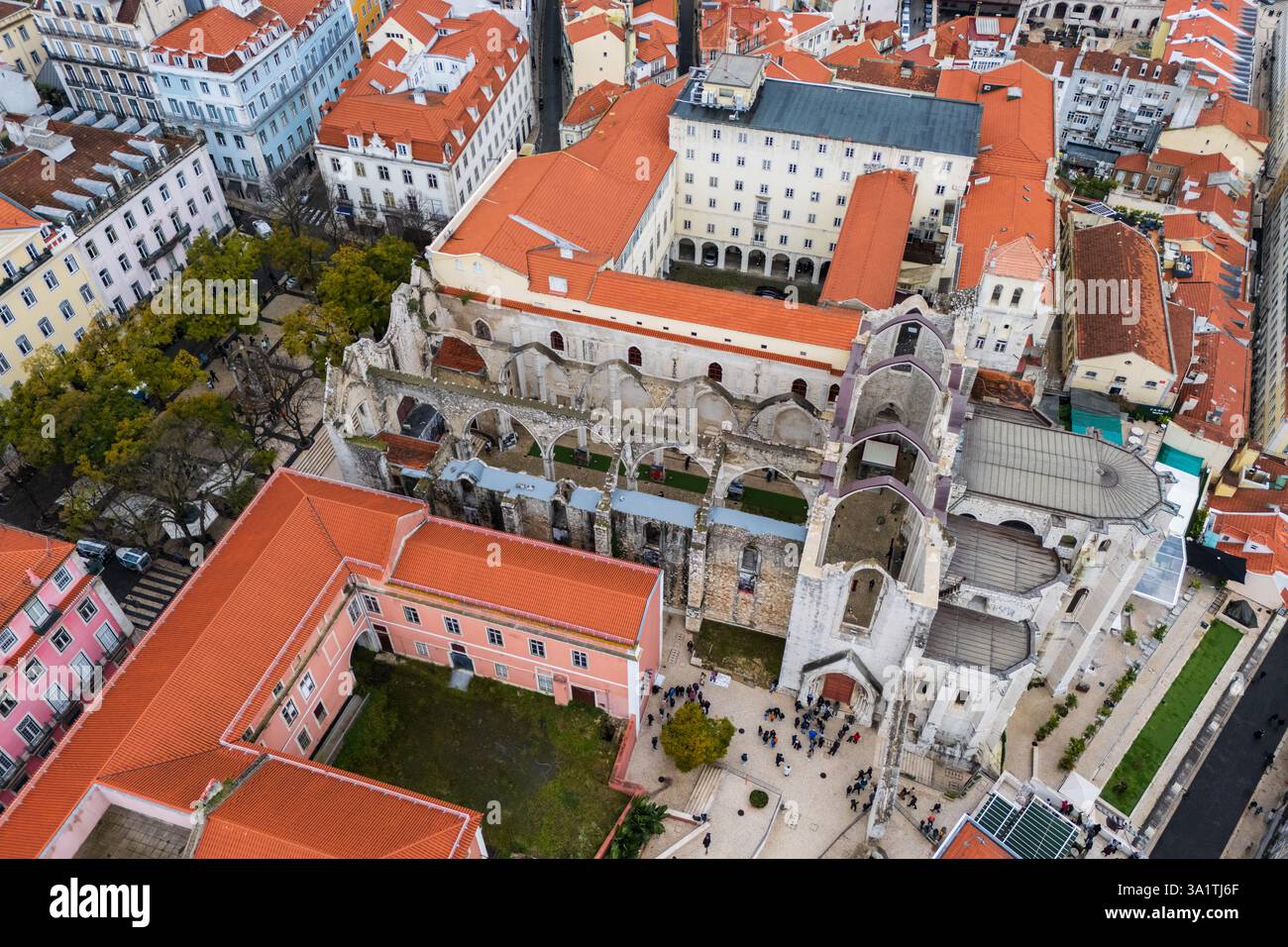 Aerial view of Carmo Archaeological Museum / The Convent of Our Lady of ...