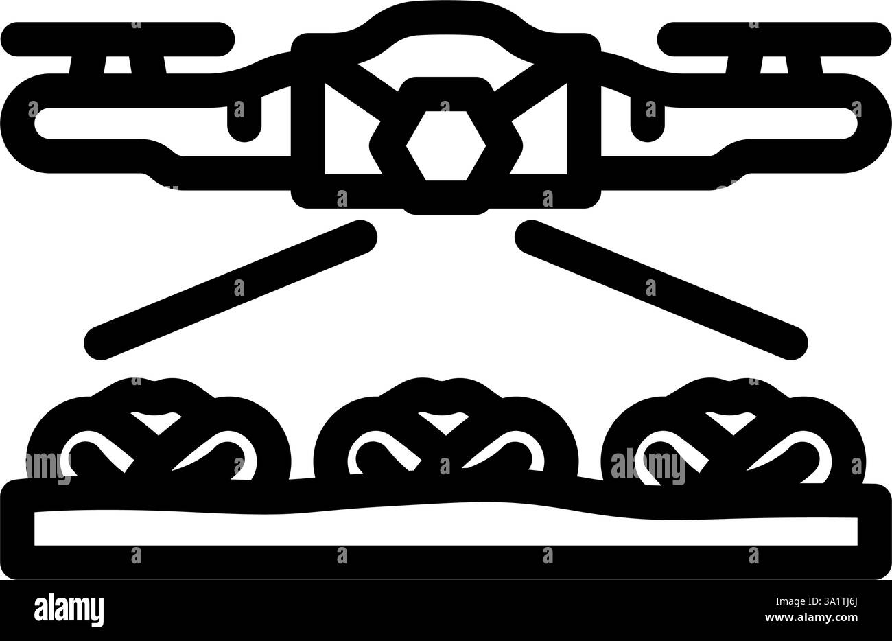 Crop harvesting drone Stock Vector Images - Alamy