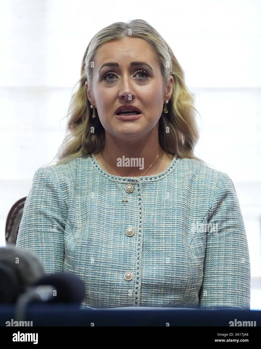 Katie Amess, the daughter of Sir David Amess, during a press conference ...