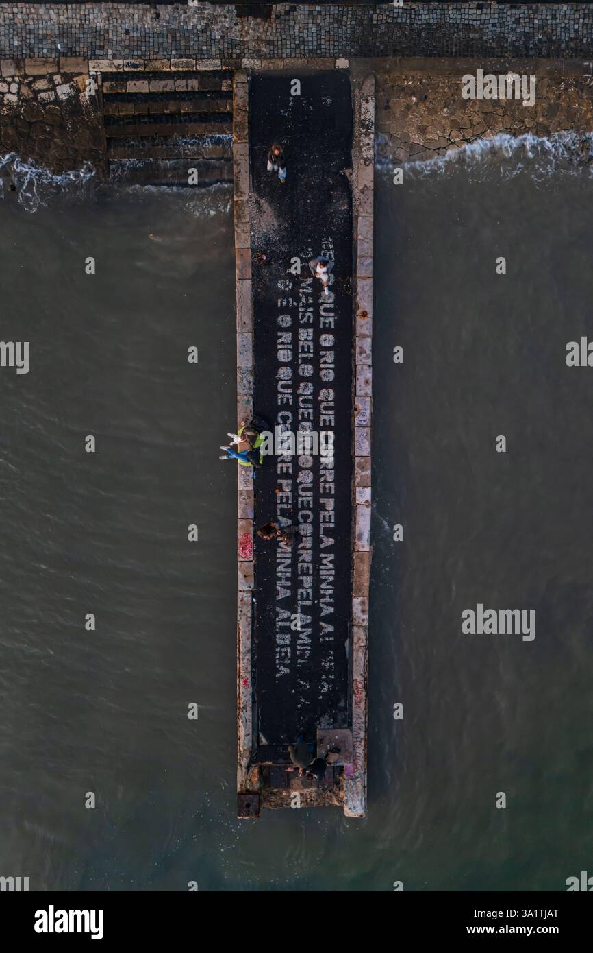 Aerial view of a poem by Alberto Caeiro, one of the heteronyms created ...