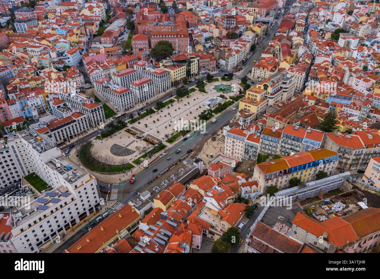Aerial view of Martim Moniz Square, Lisbon, Portugal Stock Photo - Alamy