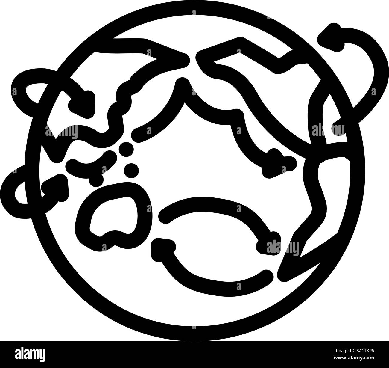 global trade network geographical discoveries line icon vector ...