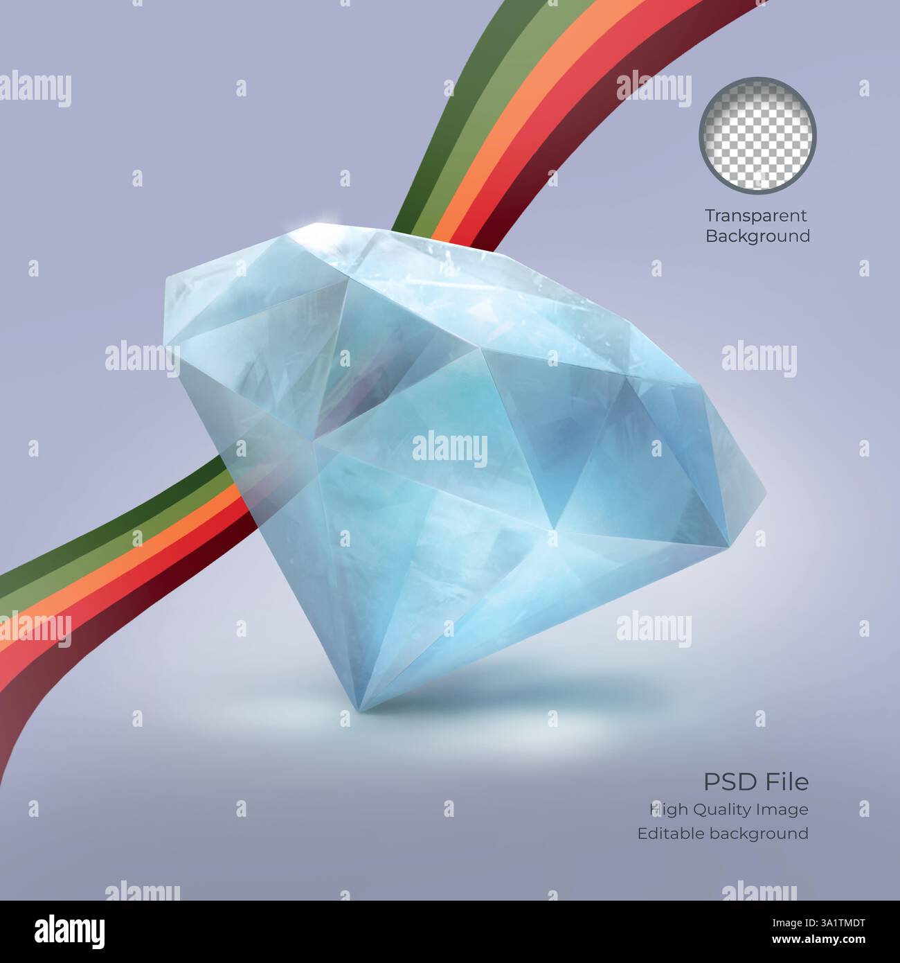 A Shiny Blue Diamond Set Against a Transparent Background Featuring ...