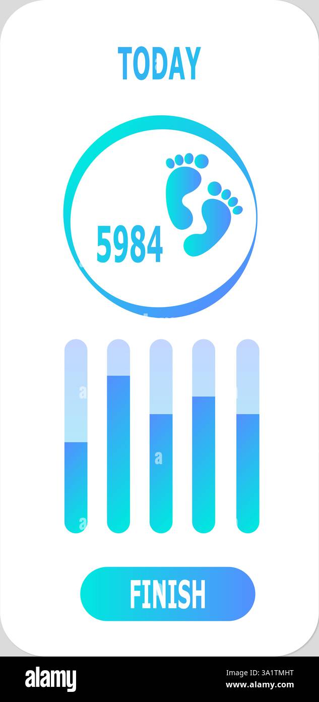 Step Counting App Interface For Mobile Phone Information Button