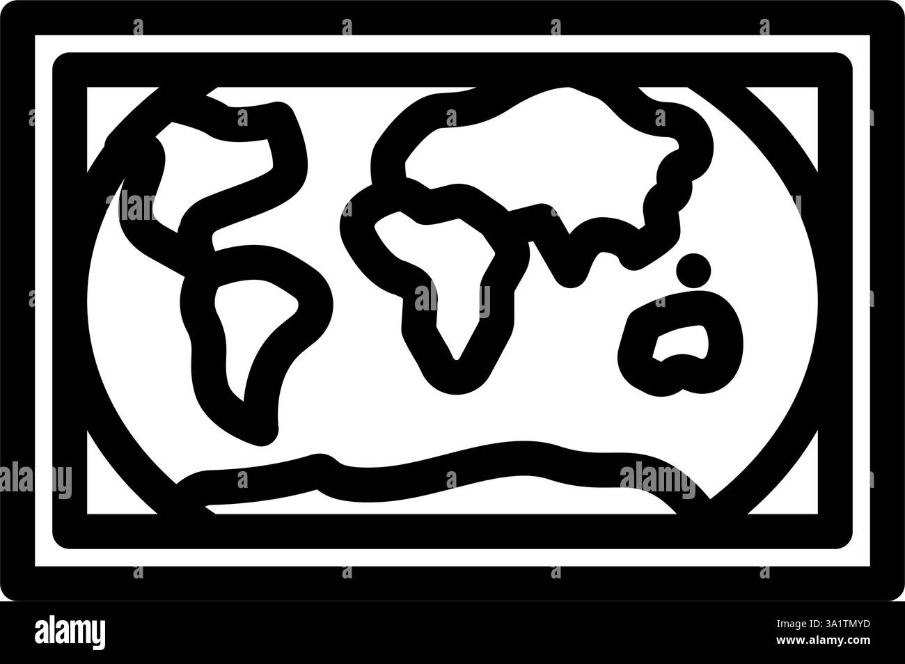 world map geographical discoveries line icon vector illustration Stock ...