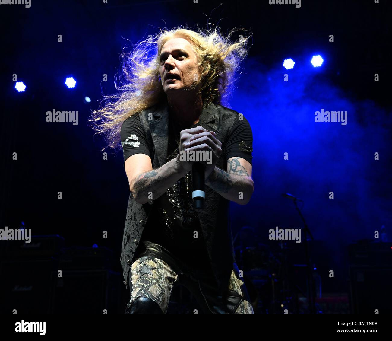 Miami, FL, USA. 09th Mar, 2025. Sebastian Bach performs during the 2025 ...