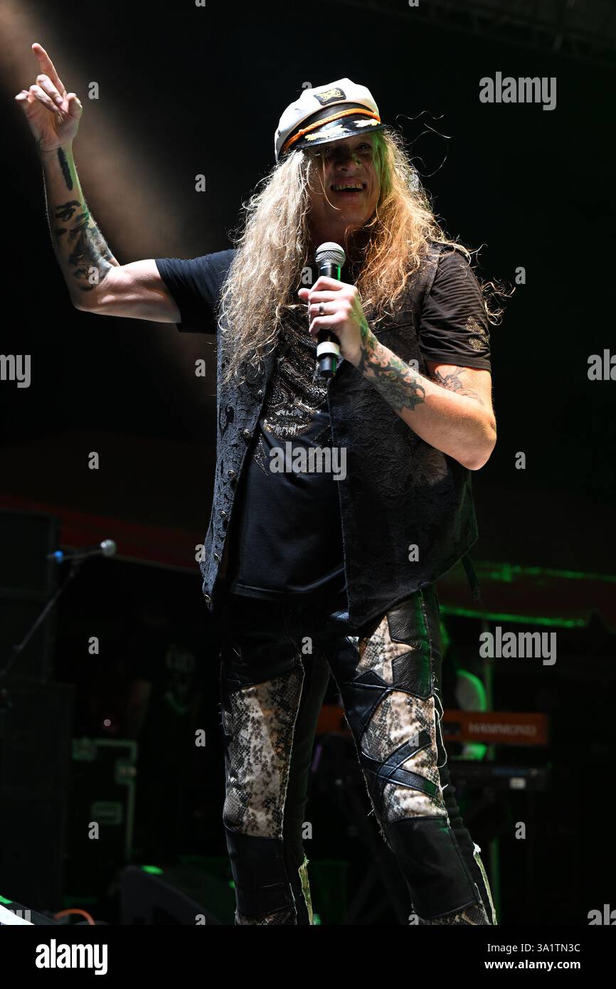 Miami, FL, USA. 09th Mar, 2025. Sebastian Bach performs during the 2025 ...