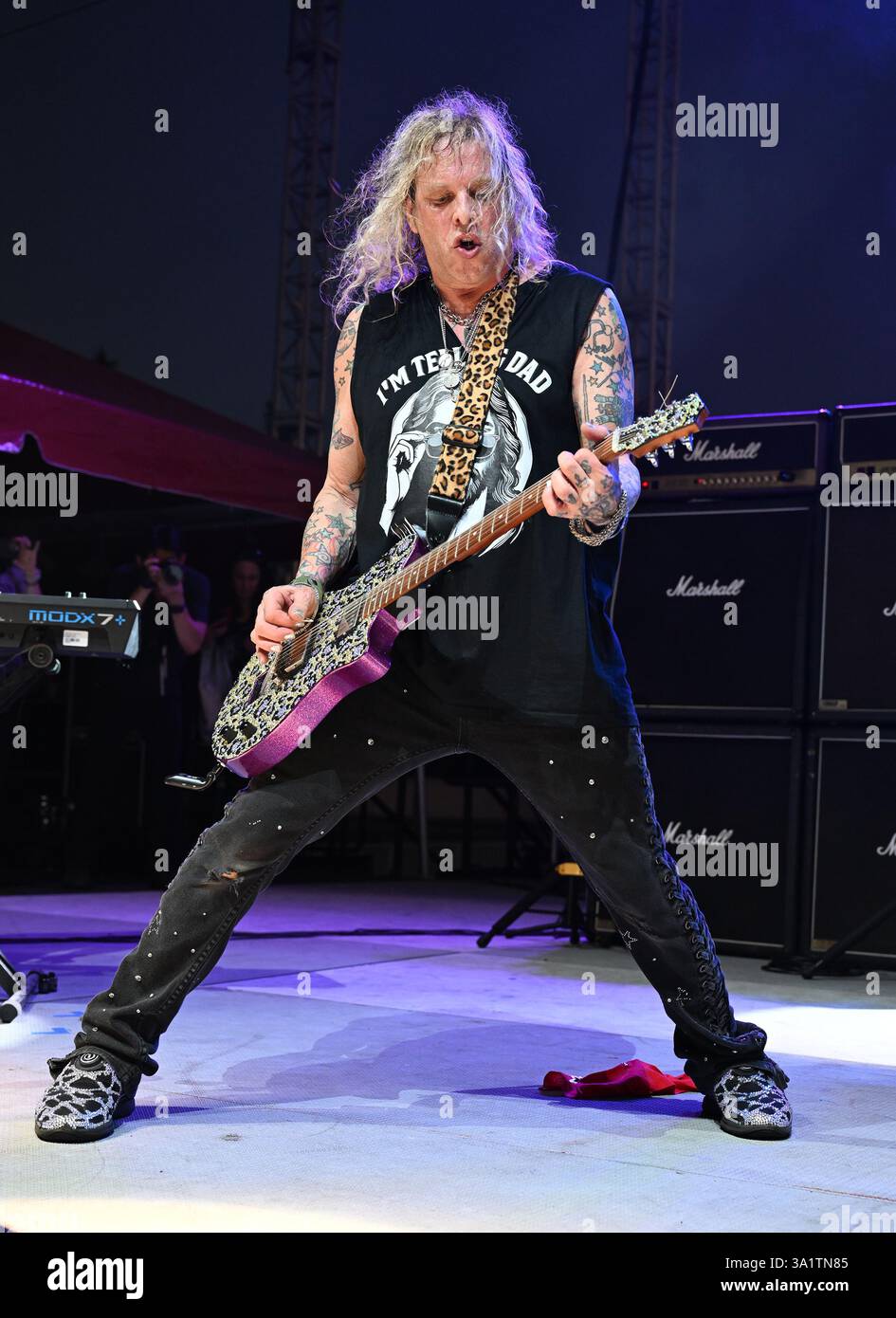 Miami, FL, USA. 09th Mar, 2025. Ted Poley performs during the 2025 ...