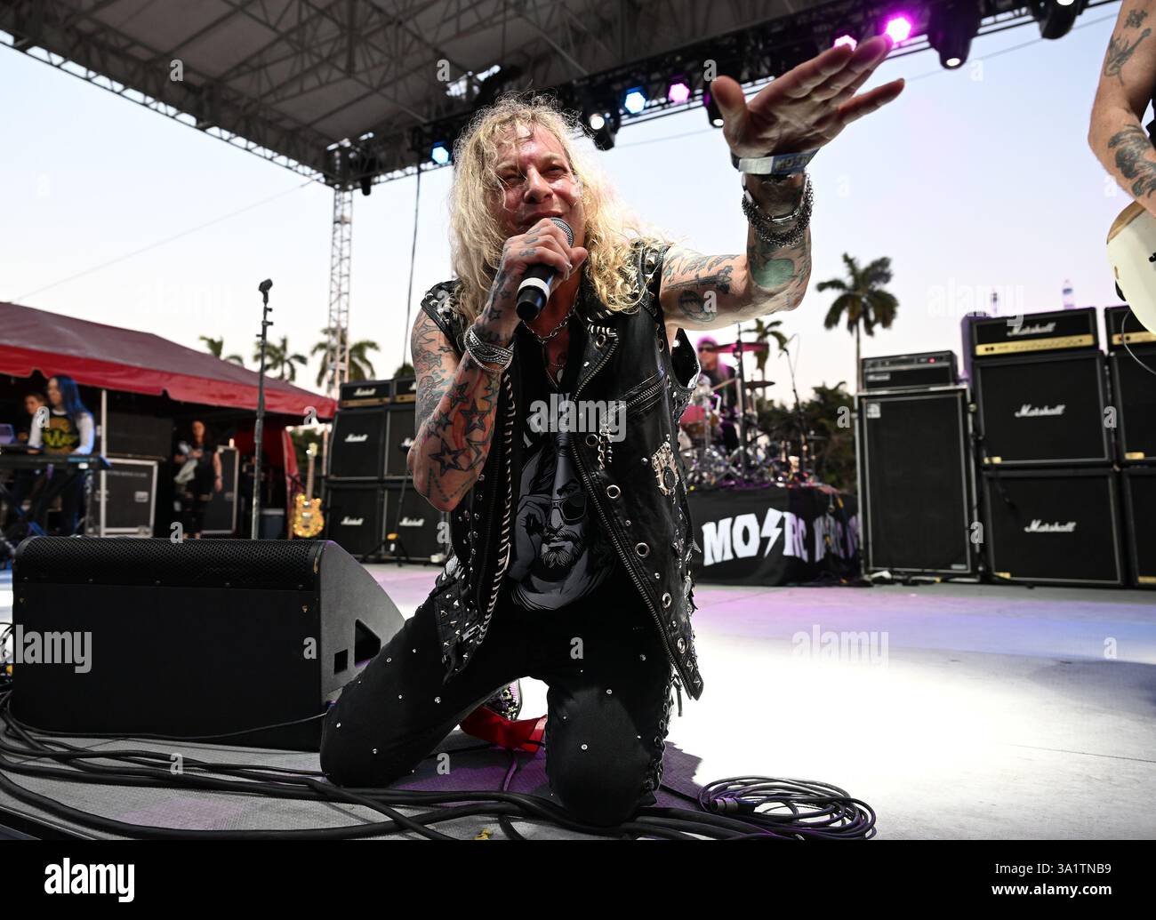 Miami, FL, USA. 09th Mar, 2025. Ted Poley performs during the 2025 ...