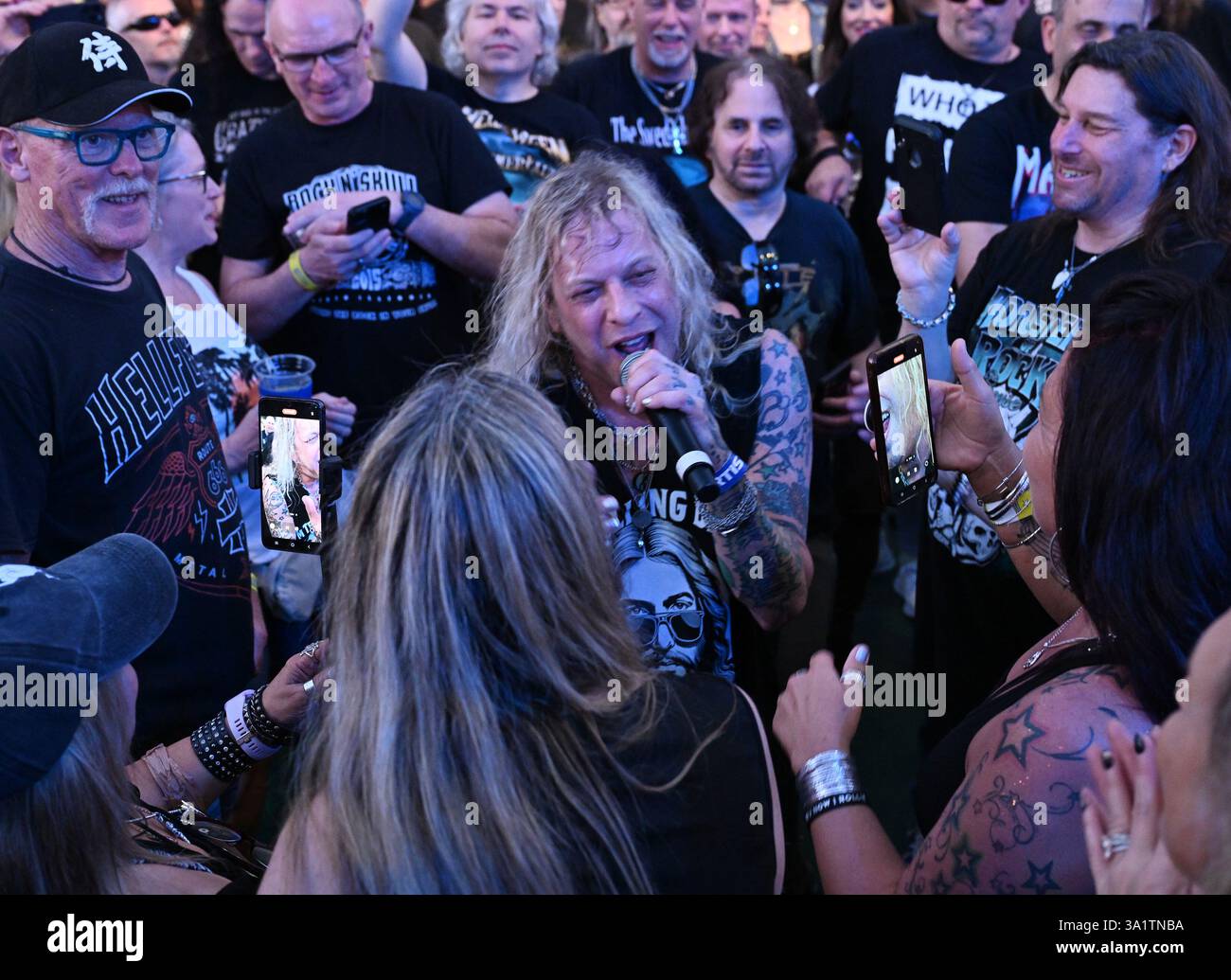 Miami, FL, USA. 09th Mar, 2025. Ted Poley performs during the 2025 ...