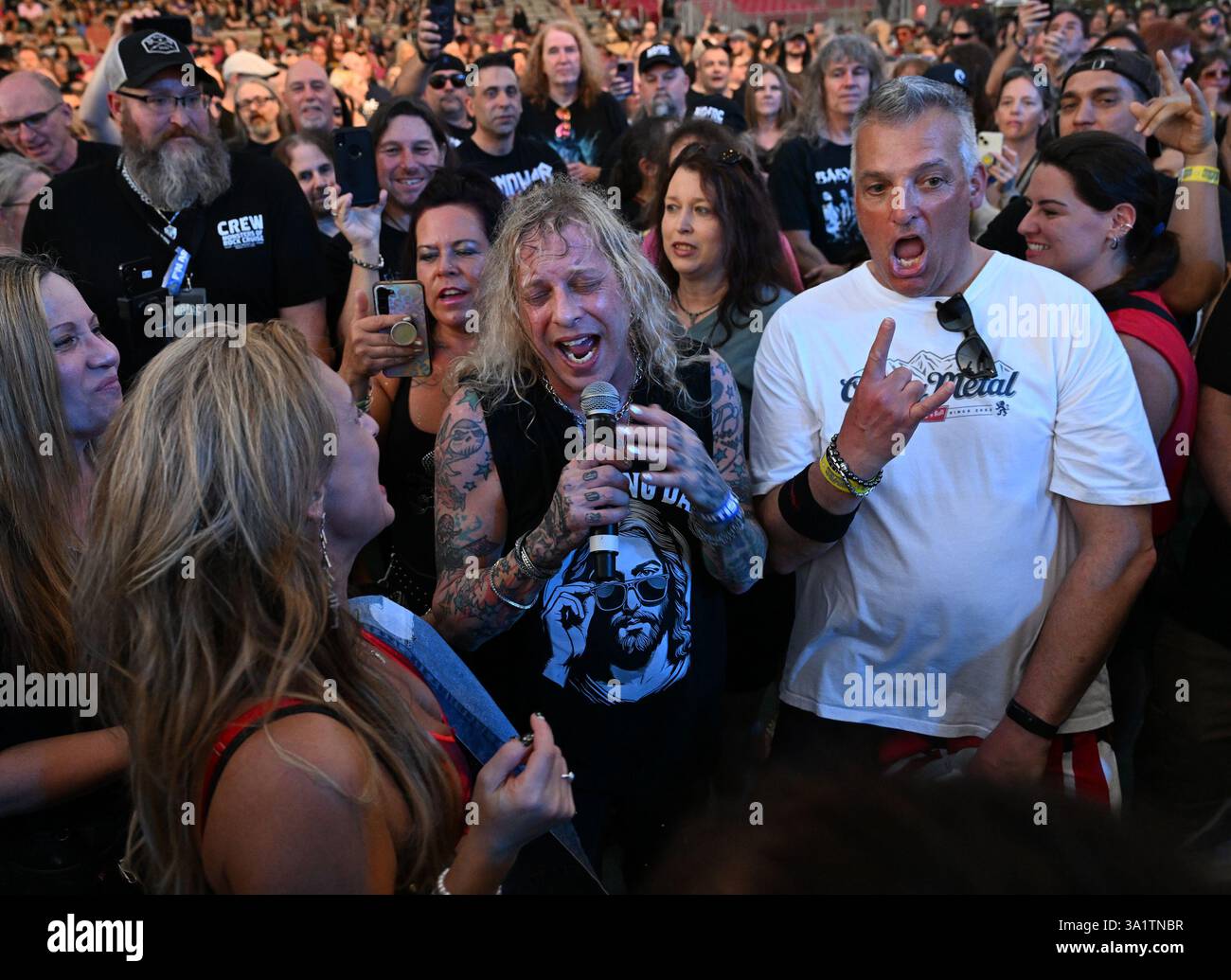 Miami, FL, USA. 09th Mar, 2025. Ted Poley performs during the 2025 ...