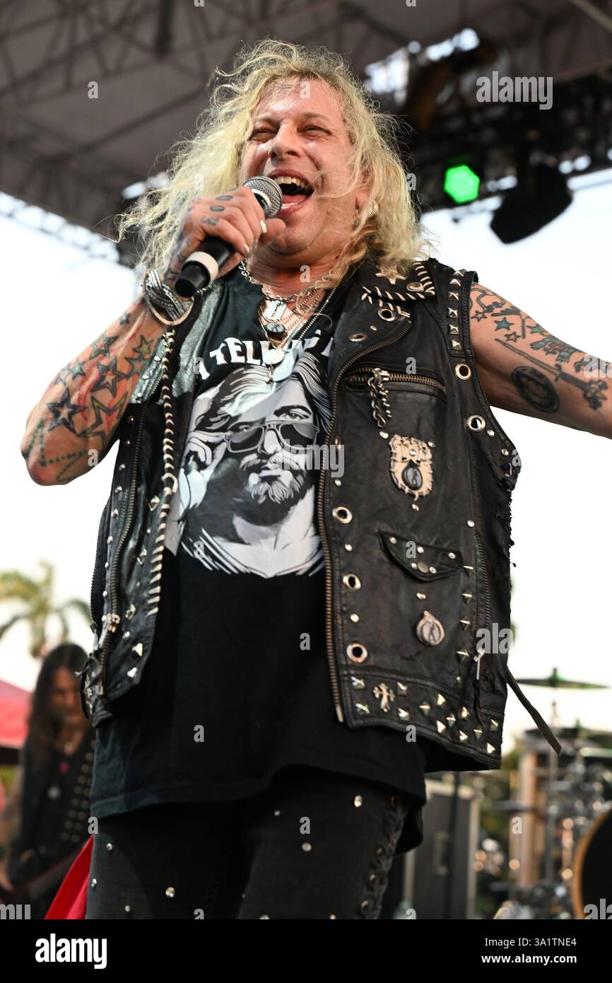 Miami, FL, USA. 09th Mar, 2025. Ted Poley performs during the 2025 ...