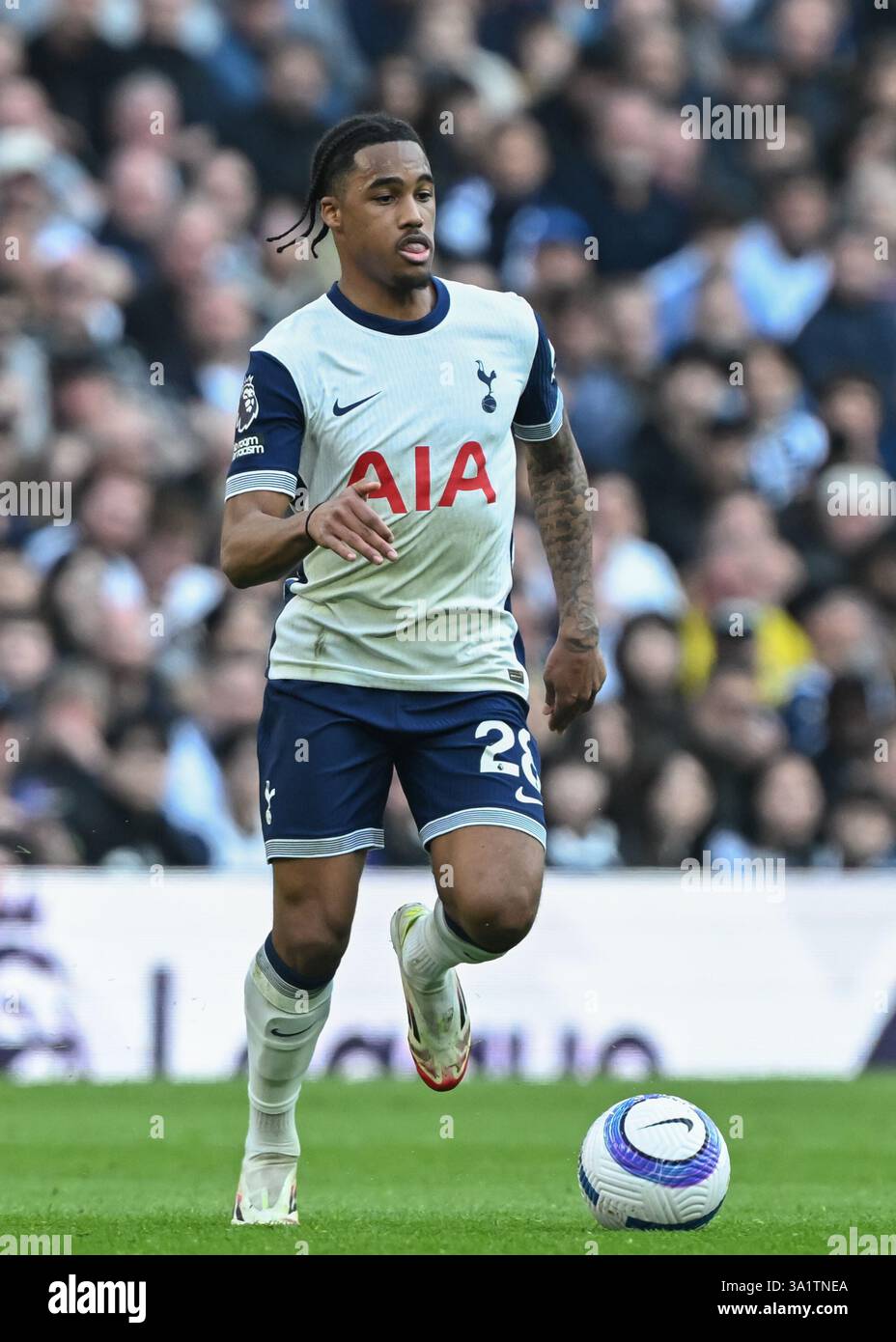 London, England, 9th March 2025. Wilson Odobert of Tottenham Hotspur ...