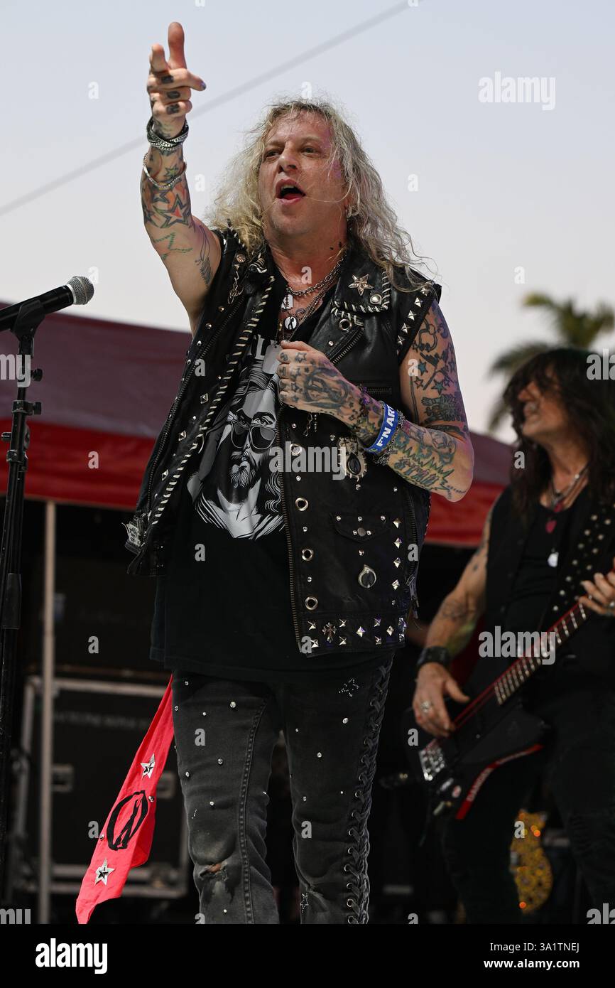 Miami, FL, USA. 09th Mar, 2025. Ted Poley performs during the 2025 ...