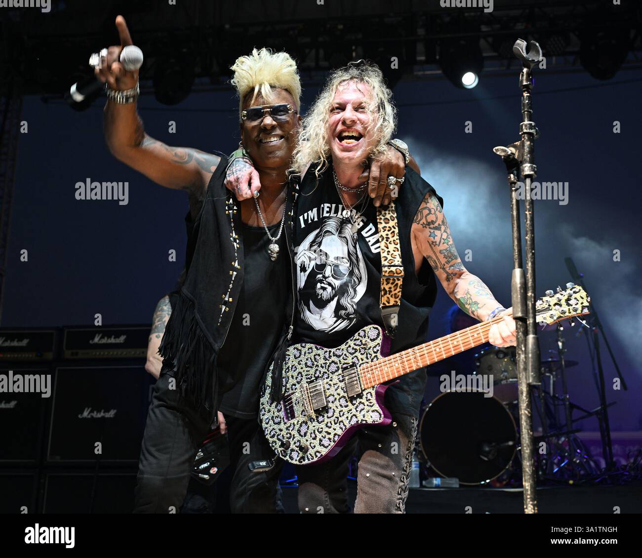 Miami, FL, USA. 09th Mar, 2025. Ted Poley and Jean Beauvoir perform ...