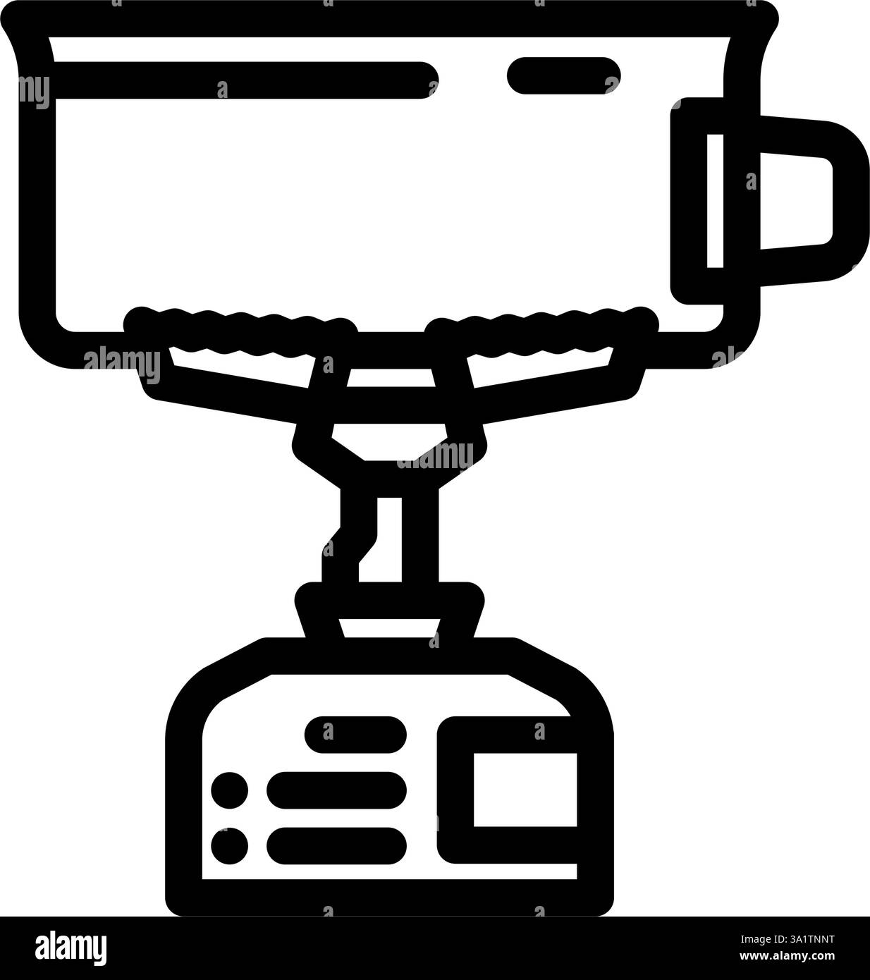 heat gas burner stove line icon vector illustration Stock Vector Image ...