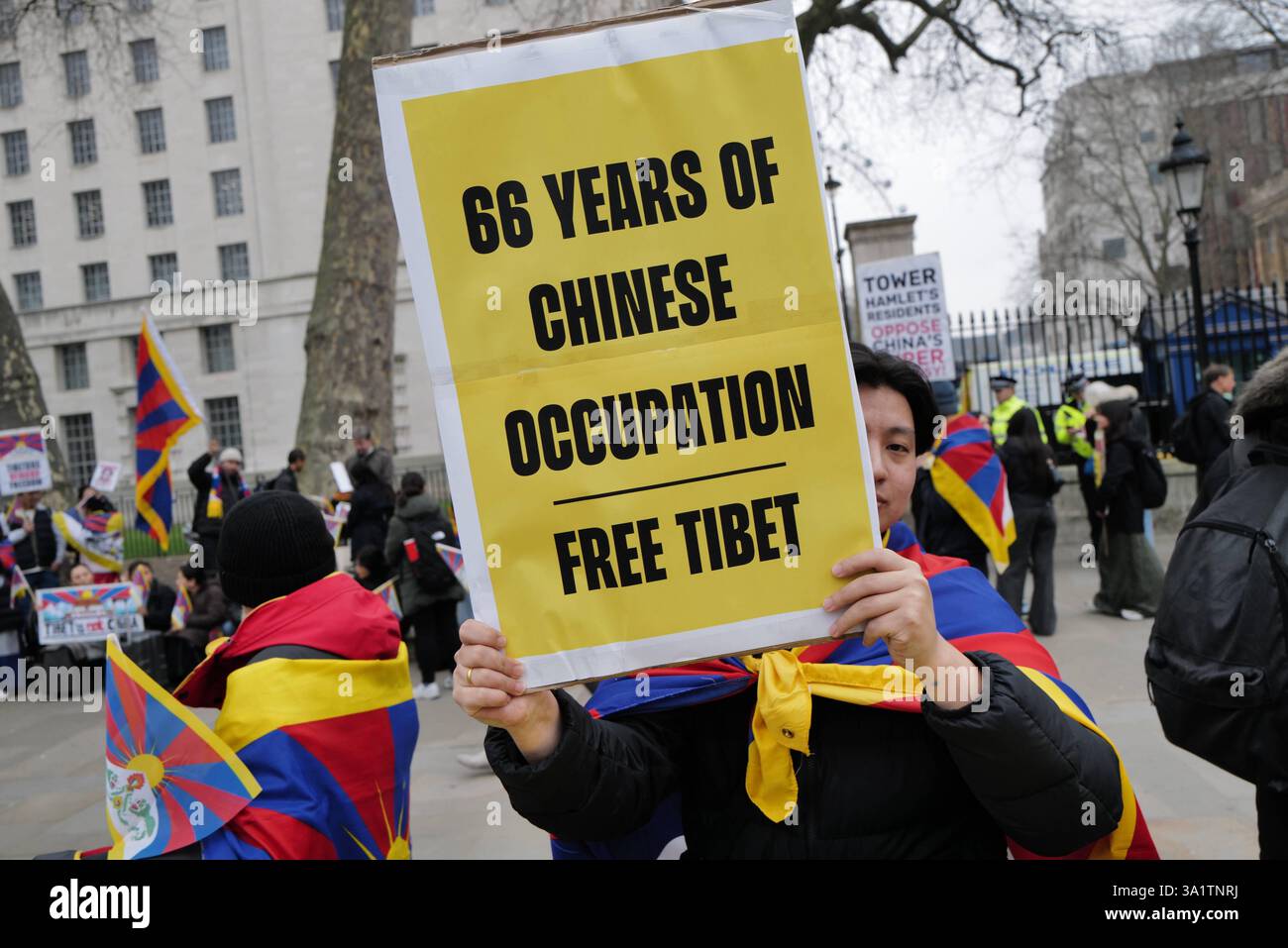 RECORD DATE NOT STATED Tibetan independence protest in London ...