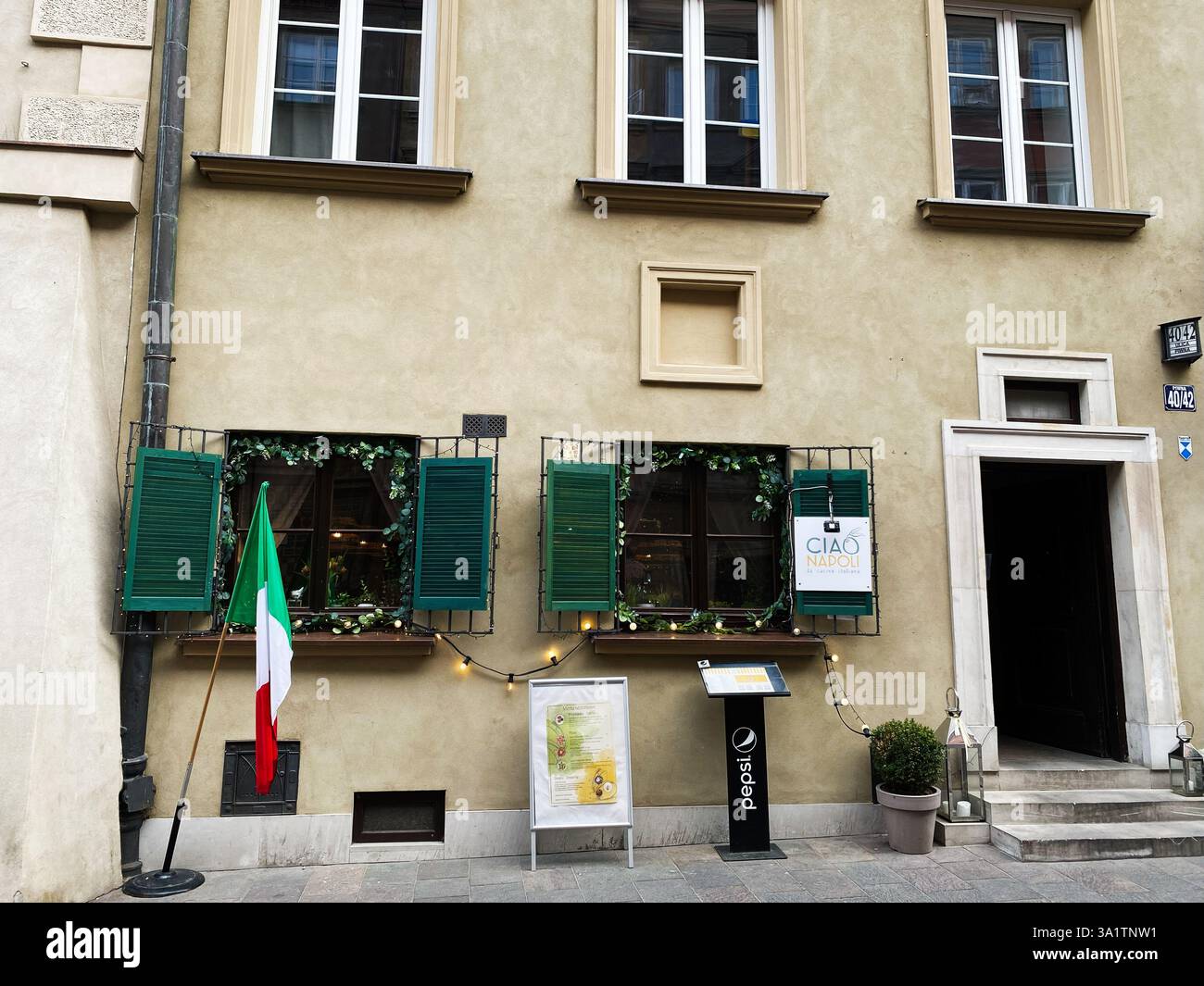 Warsaw, Poland - March 09, 2025: Building facade of an Italian ...