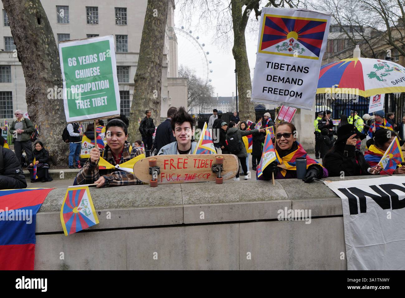 RECORD DATE NOT STATED Tibetan independence protest in London ...