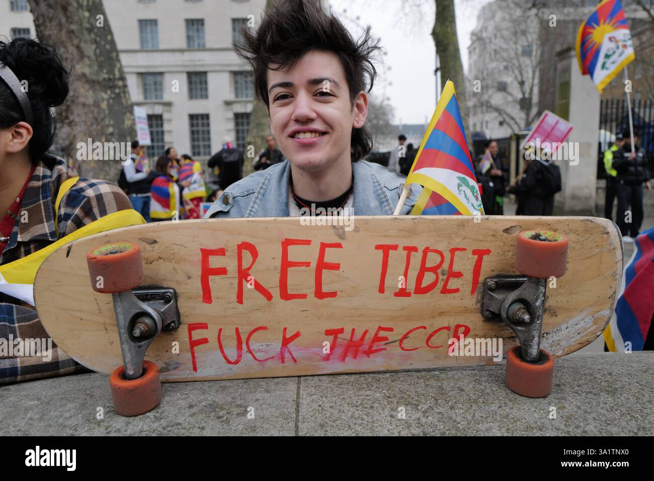 RECORD DATE NOT STATED Tibetan independence protest in London ...