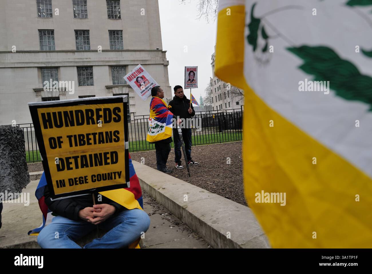 RECORD DATE NOT STATED Tibetan independence protest in London ...