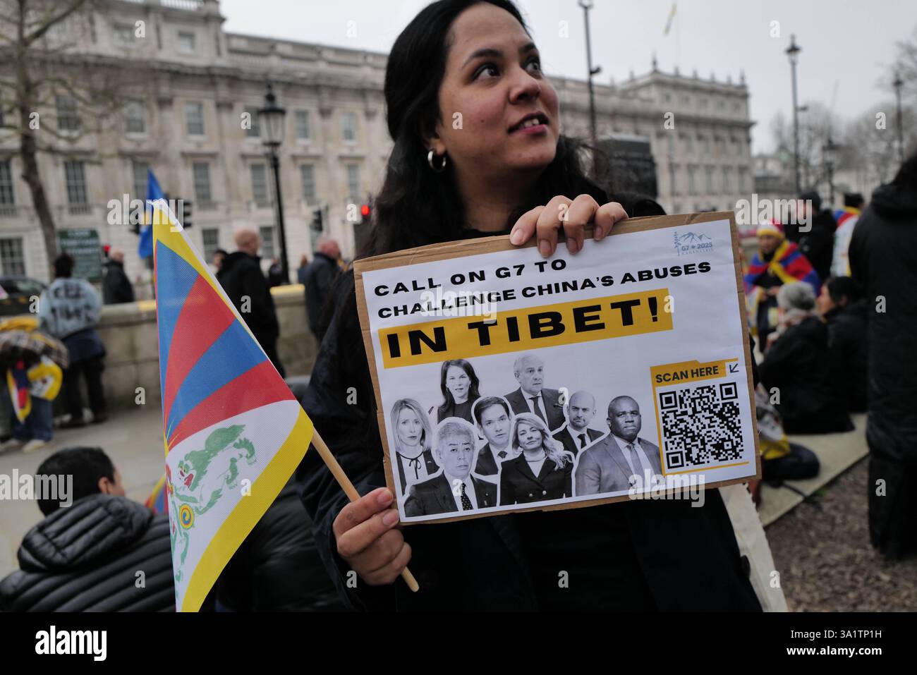 RECORD DATE NOT STATED Tibetan independence protest in London ...