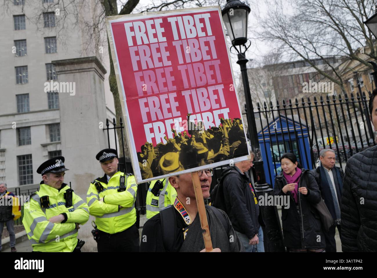 RECORD DATE NOT STATED Tibetan independence protest in London ...