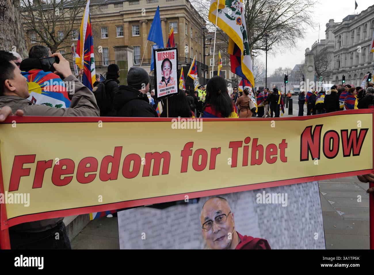 RECORD DATE NOT STATED Tibetan independence protest in London ...