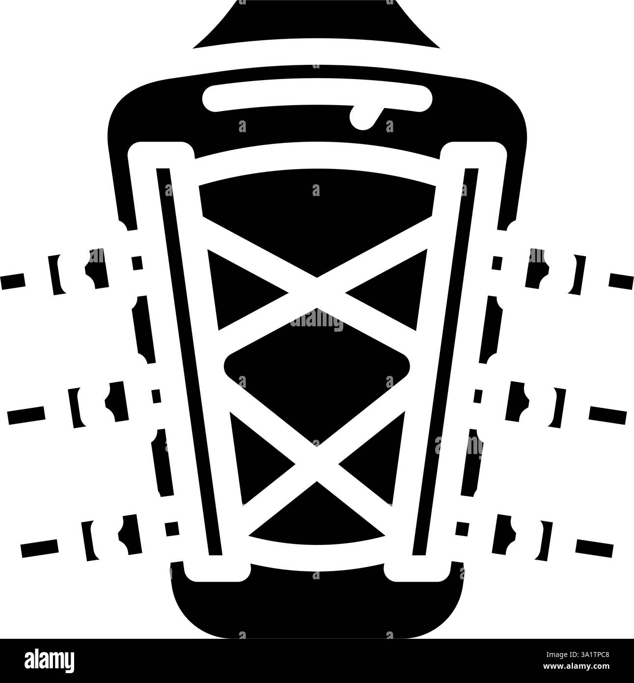deck bag kayak water trip tourism glyph icon vector illustration Stock ...