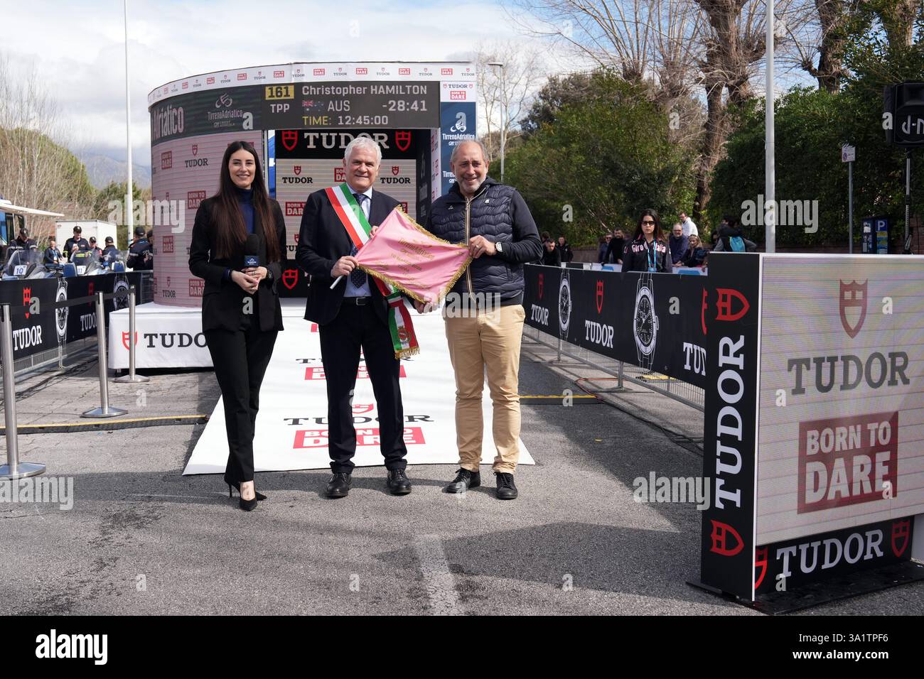Marcello Pierucci mayor of Camaiore during the 60th Tirreno - Adriatico ...