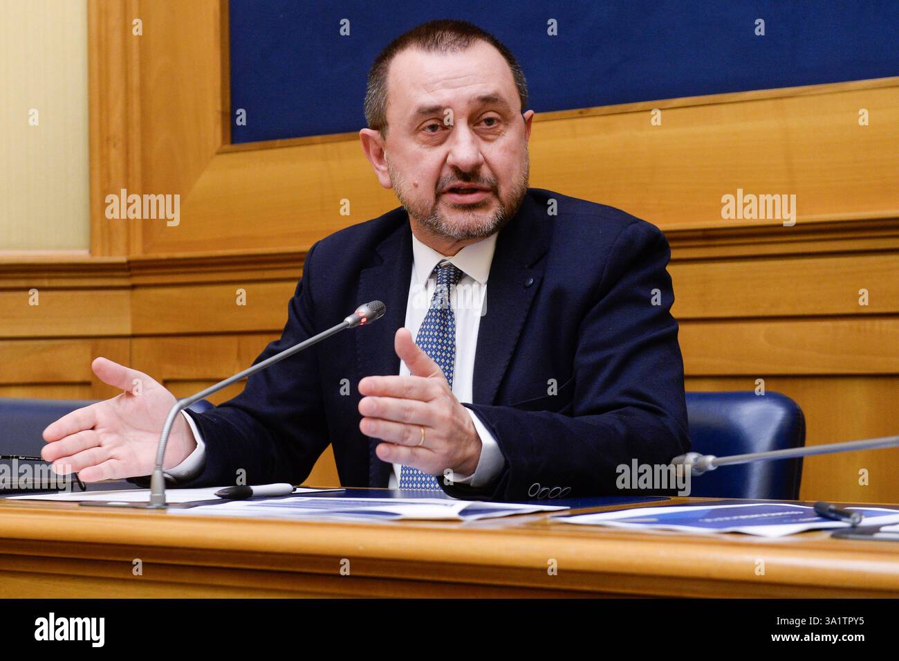 Italy, Rome, 10 March, 2025 : Press room of the Chamber of Deputies ...