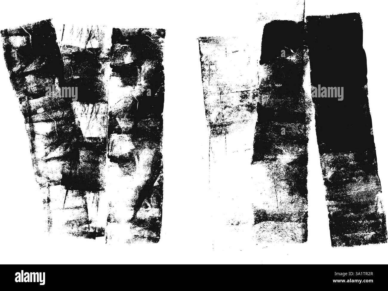 Ink roller brush streak texture. Grunge paint stripes print. Brayer ...