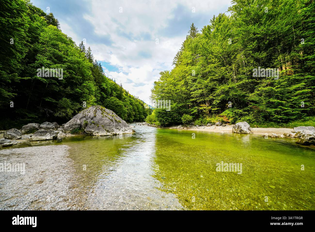 Nature in the Tiefenbachklamm between Kramsach and Brandenberg ...