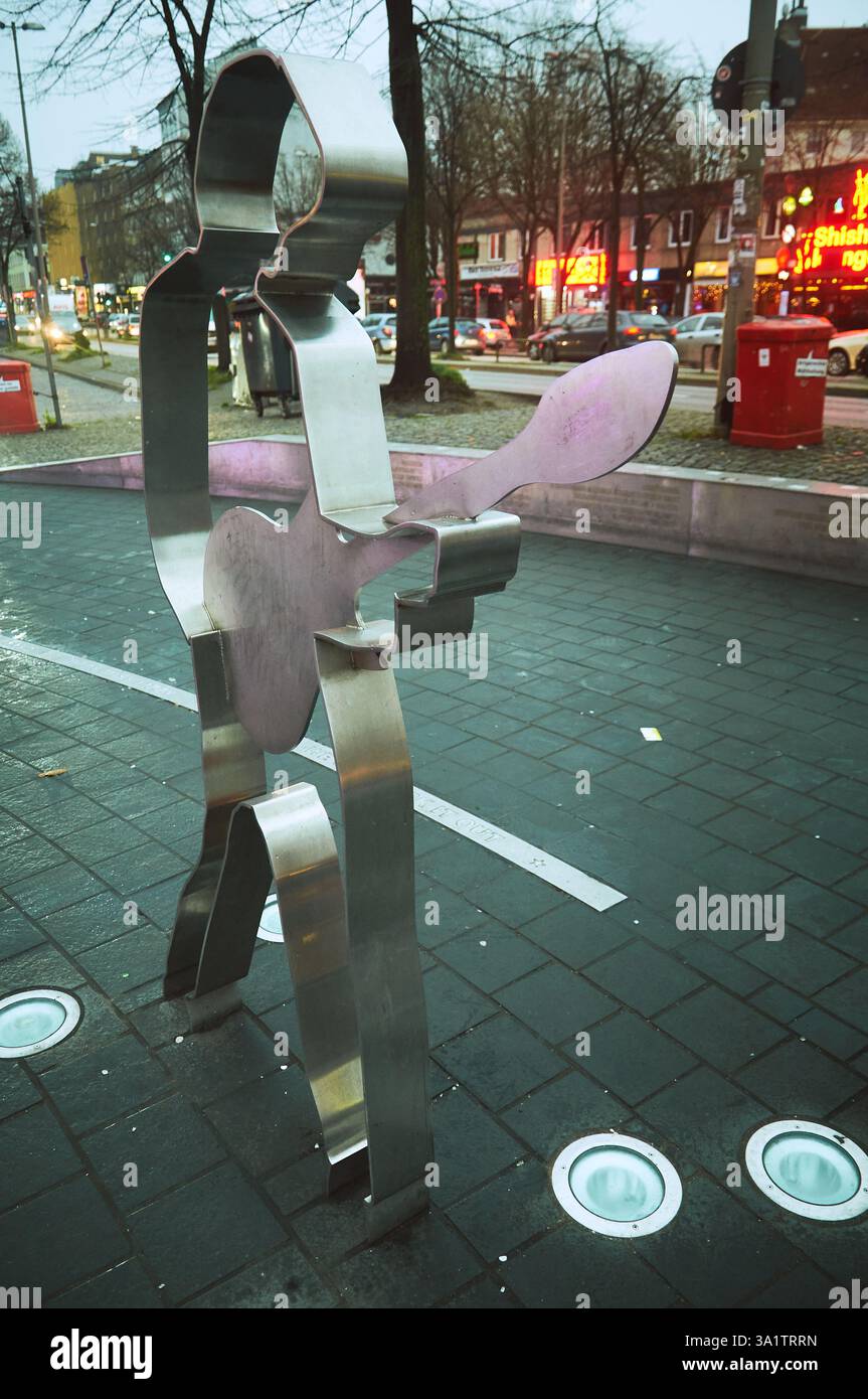 Hamburg, Germany - 12.07.2015 The iconic Beatles sculptures stand ...